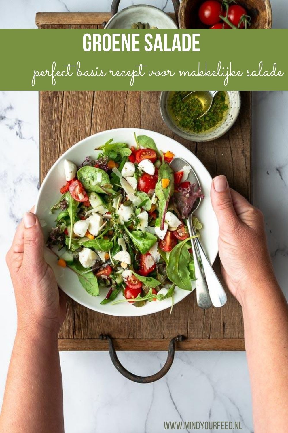 Groene salade - makkelijk basis recept - Mind Your Feed