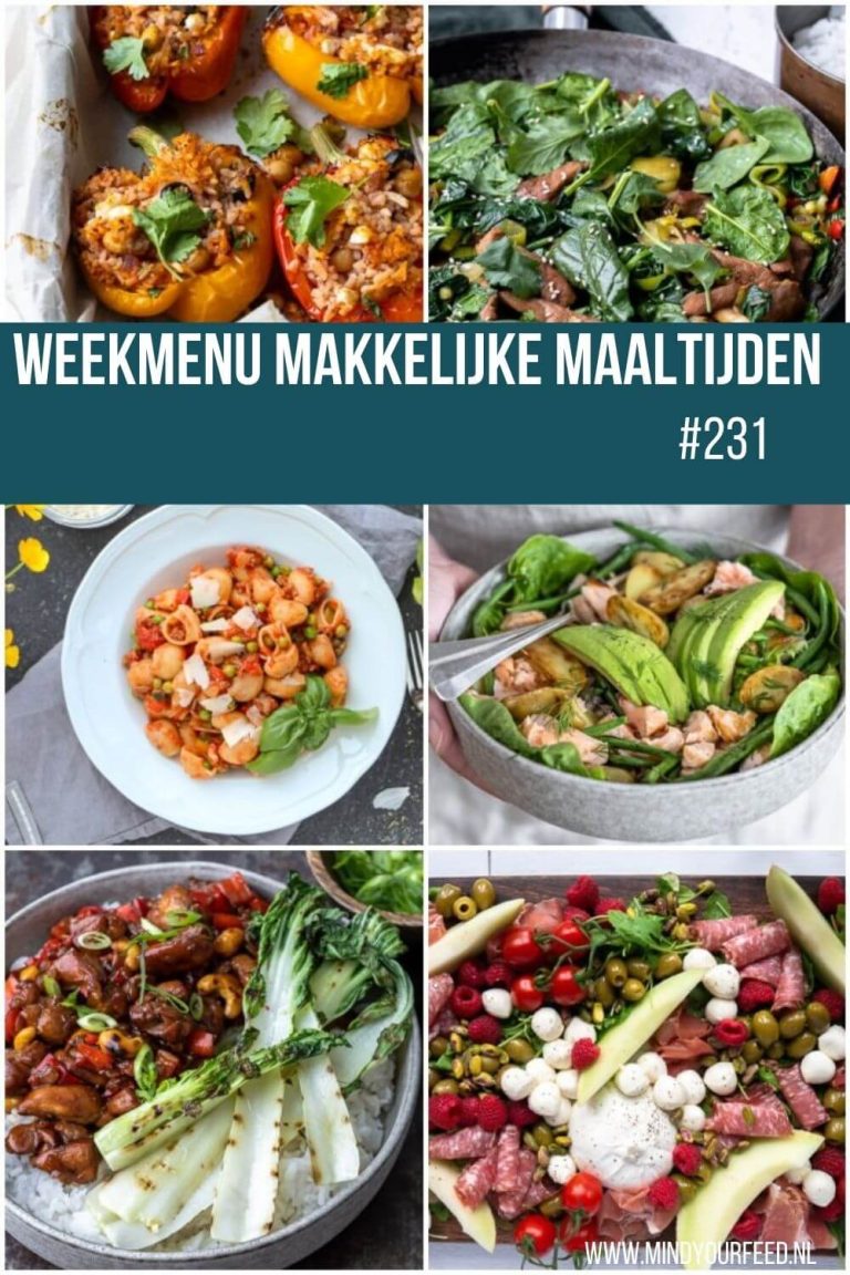 Weekmenu makkelijke maaltijden #231 - Mind Your Feed