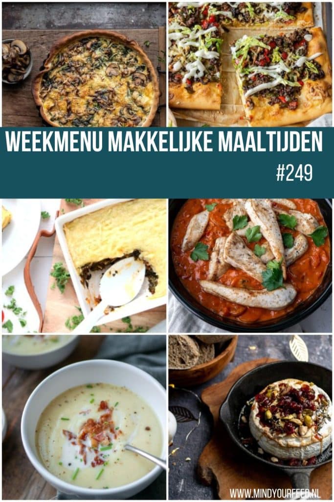 Weekmenu makkelijke maaltijden #249 - Mind Your Feed