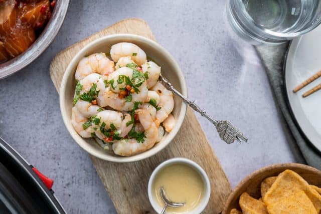 Knoflook garnalen - gourmet recept - Mind Your Feed