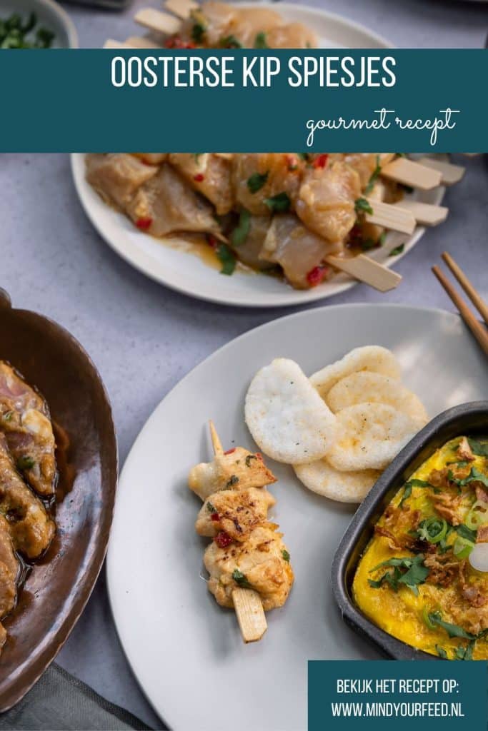 Oosterse kip spiesjes - gourmet recept - Mind Your Feed
