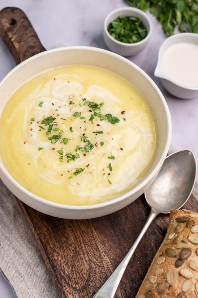 Aardappel prei soep - Mind Your Feed