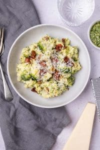 Italiaanse broccoli stamppot met salami - Mind Your Feed